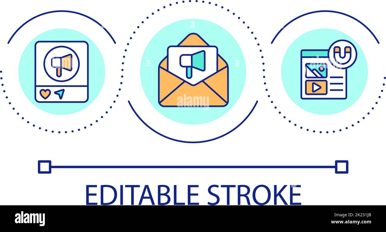 Email icon loop hi-res stock photography and images - Alamy