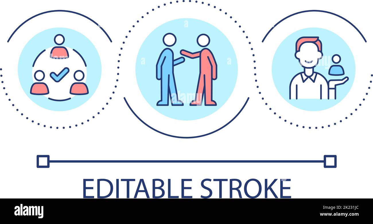 Build relationship in community loop concept icon Stock Vector Image ...