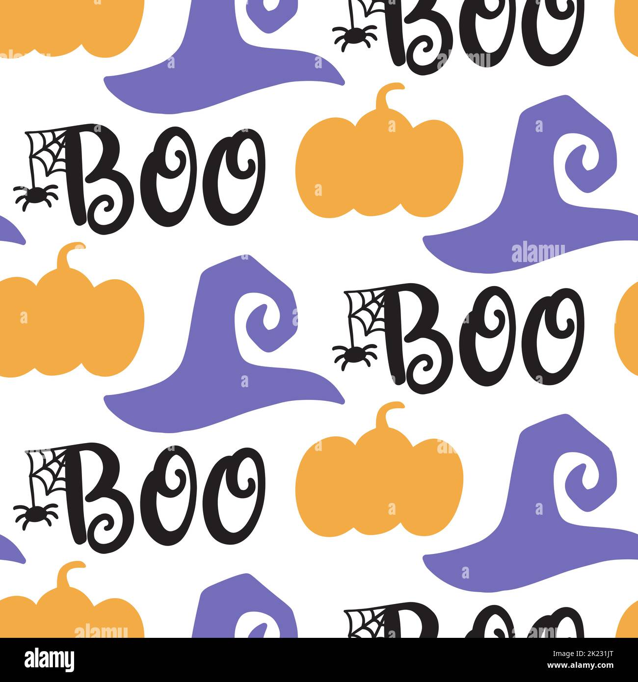 Halloween Cute Vector Seamless Pattern Stock Vector Image & Art - Alamy