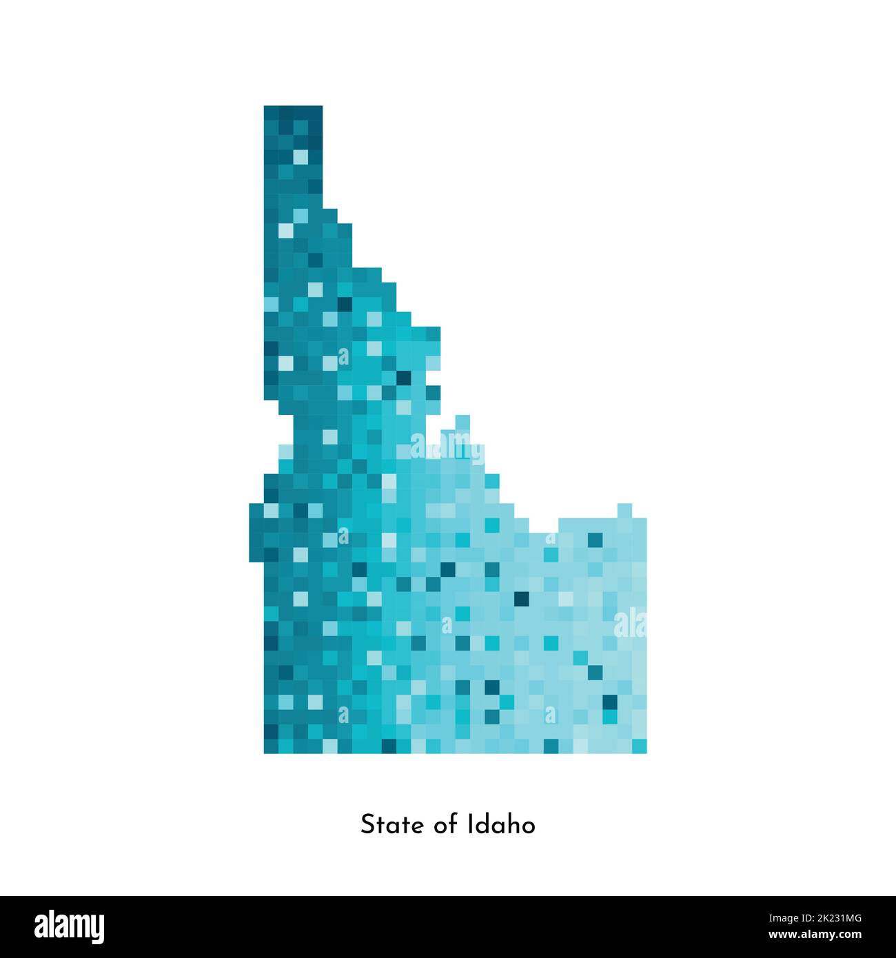 Idaho state digital map Stock Vector Images - Alamy