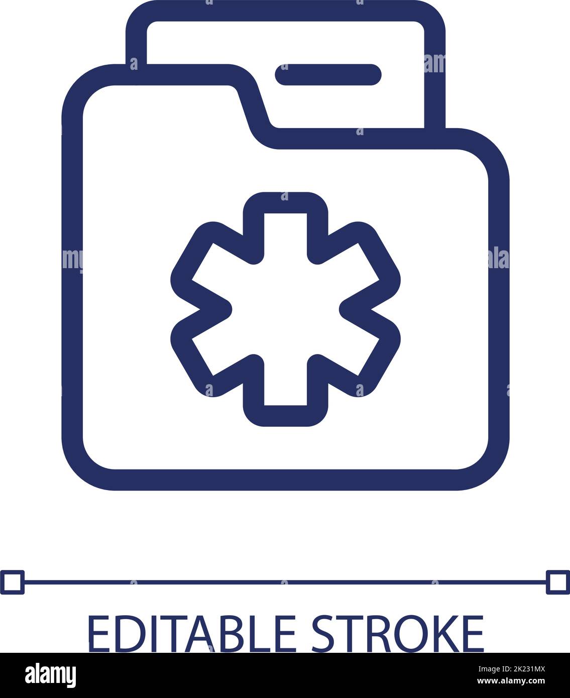 Medical history pixel perfect linear ui icon Stock Vector Image & Art ...