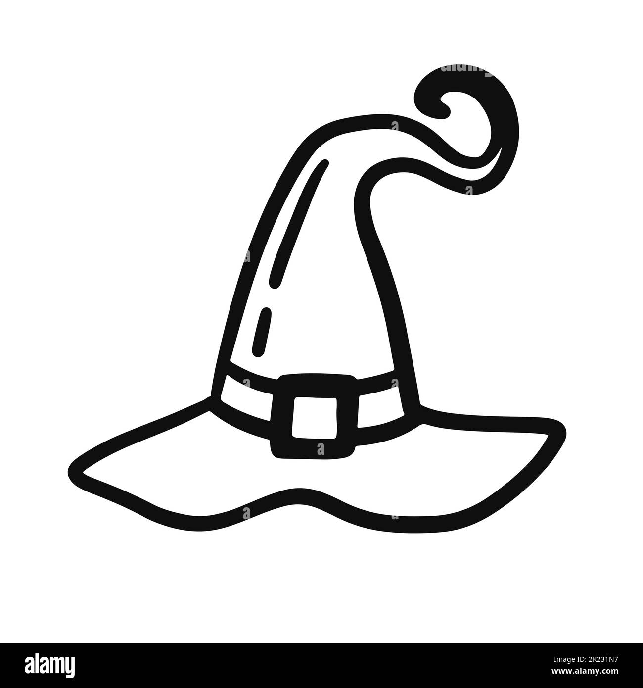 Hand drawn Witch Hat. Magician, wizard cap Stock Vector Image & Art - Alamy