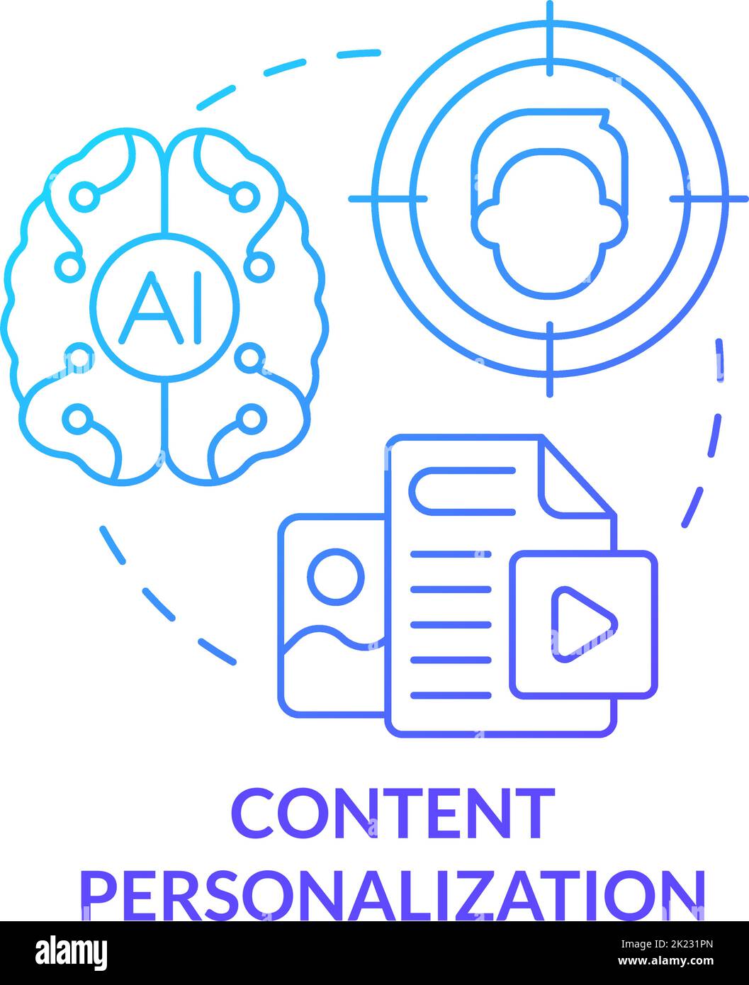 Content personalization blue gradient concept icon Stock Vector Image ... Content personalization blue gradient concept icon Stock Vector Image ...