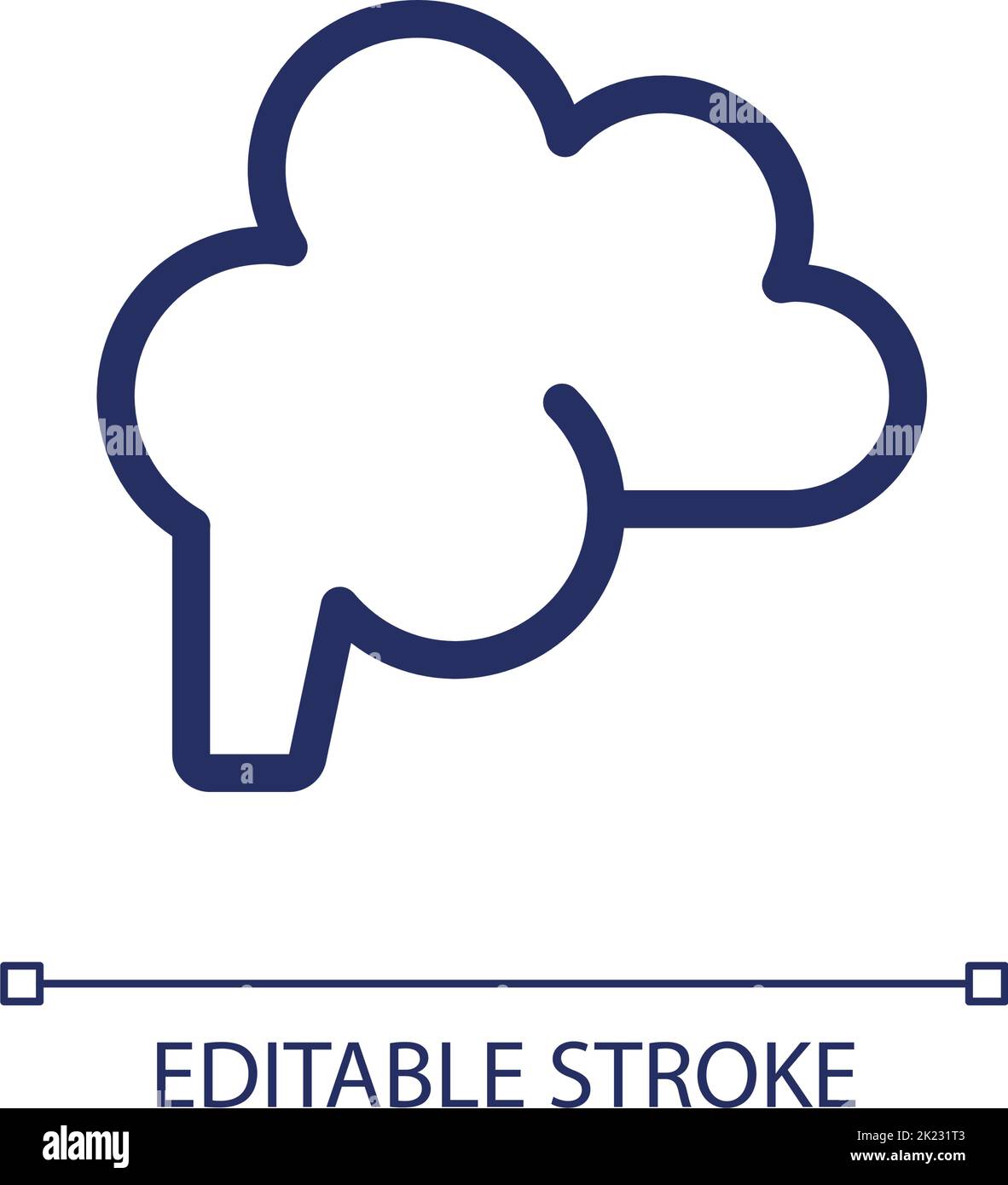 Brain pixel perfect linear ui icon Stock Vector Image & Art - Alamy