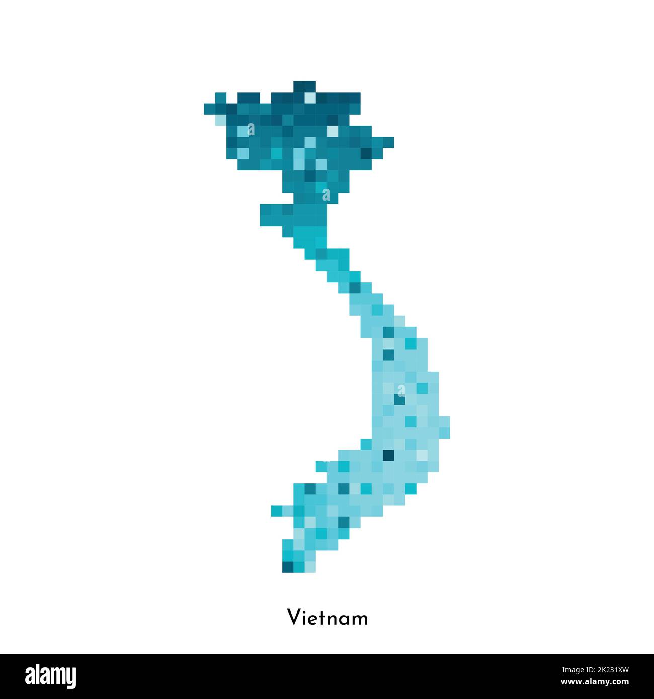 Vector isolated geometric illustration with simple icy blue shape of ...