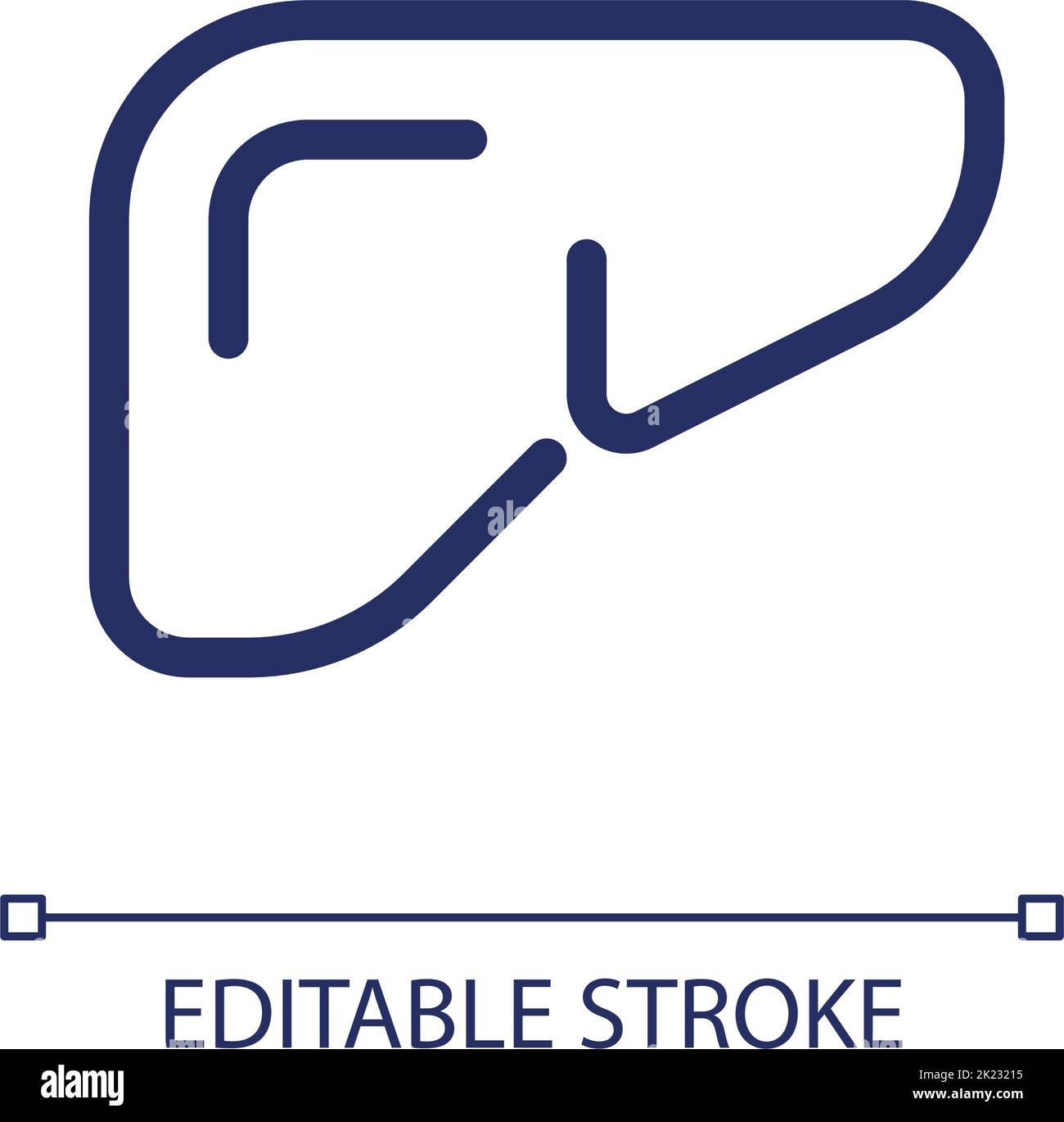 Liver pixel perfect linear ui icon Stock Vector Image & Art - Alamy