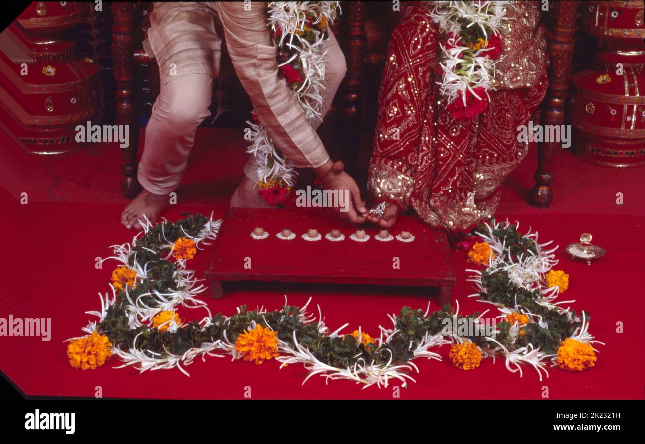 Hindu Wedding, Saptapadi, The Seven Wows of Hindu Weddings Stock Photo ...