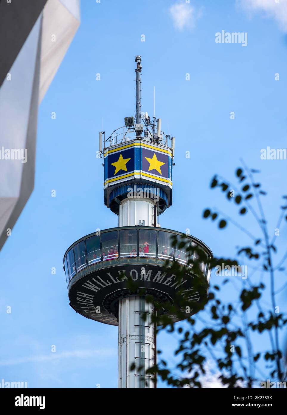 Rust, Germany - September 1, 2022: A communication tower in Europa-Park ...