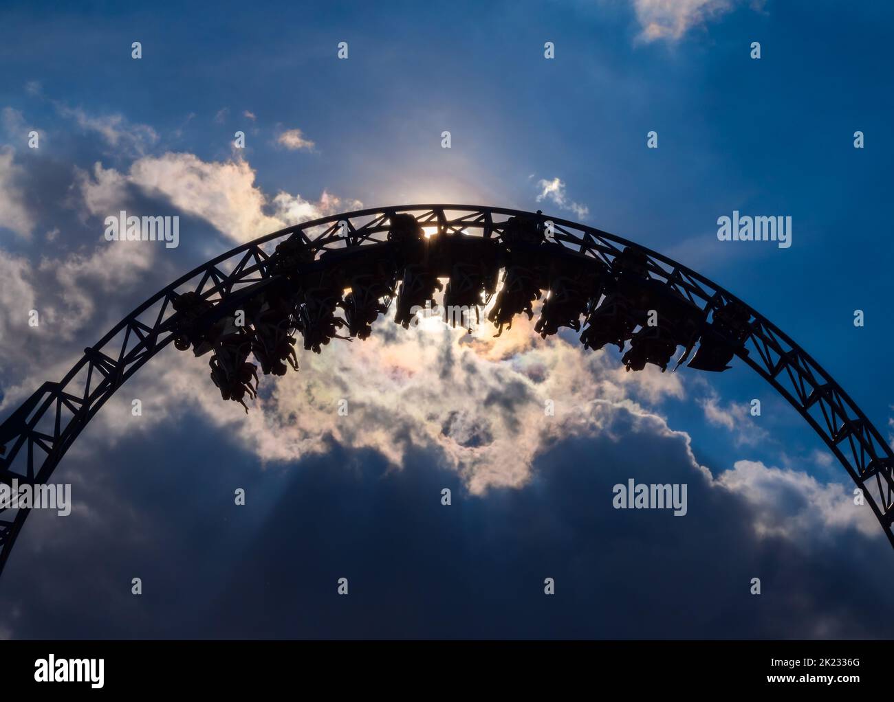 Rust, Germany - September 1, 2022: Roller coaster in Europa-Park, the ...