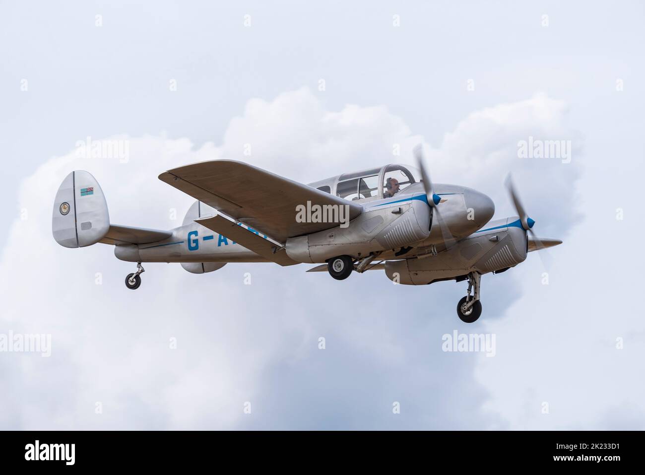 Miles 65 Gemini 1A classic plane flying at the Little Gransden Air and ...