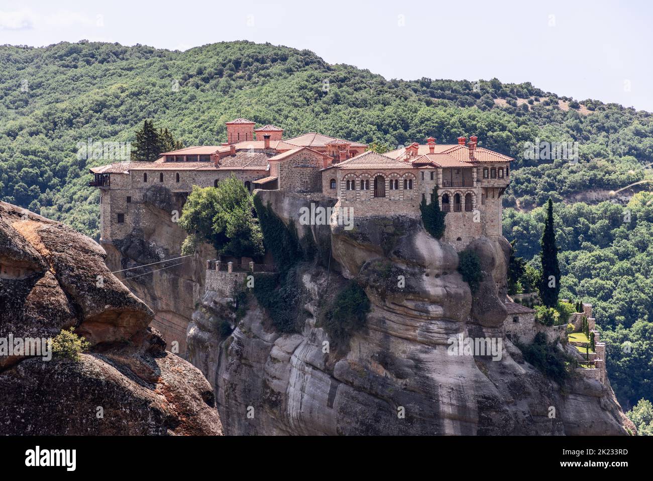 In some rooms of the Varlaam monastery ornamentally decorated windows ...