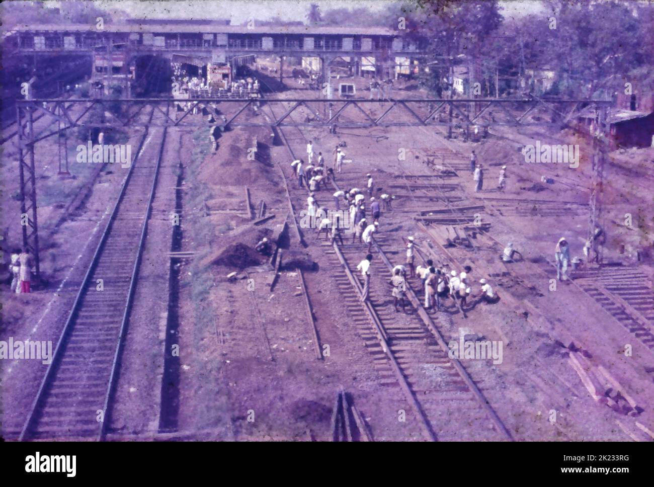 Laying Railway Tracks, Dadar, Mumbai Stock Photo - Alamy
