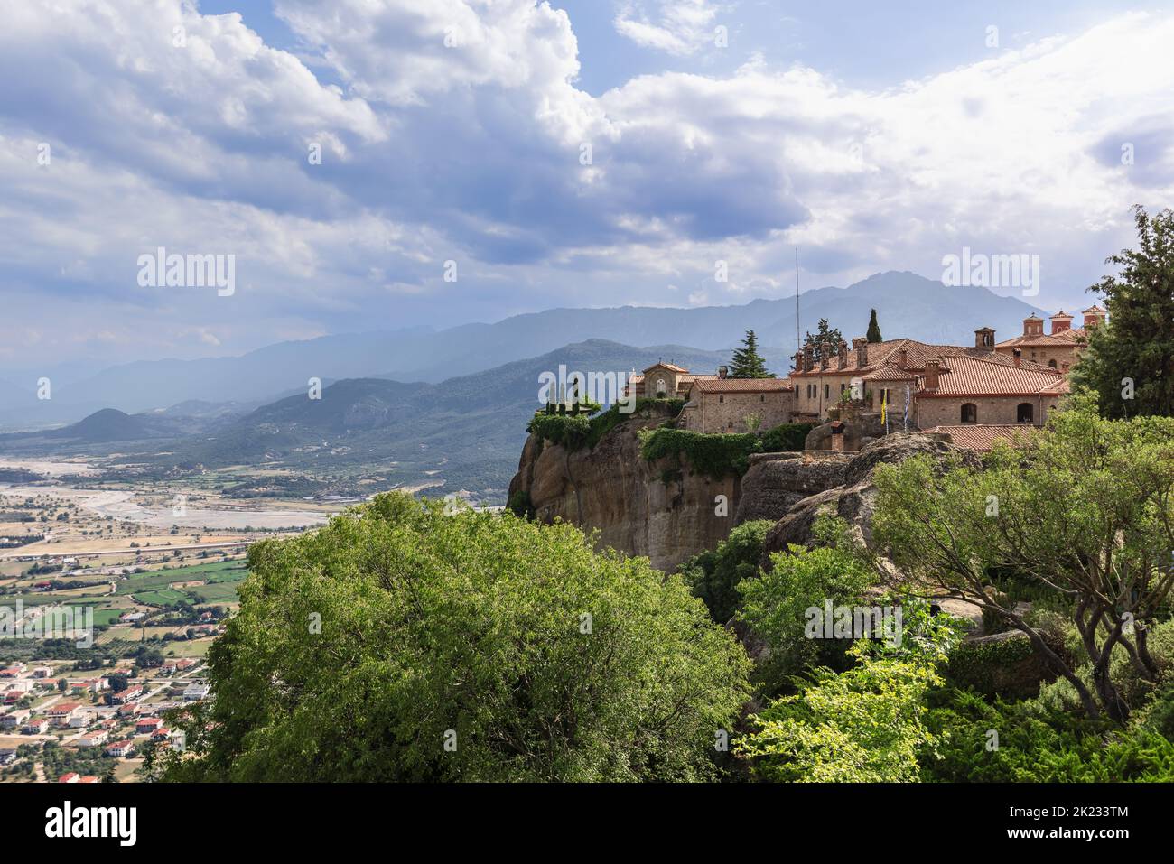 Panoramic view of ancient St. Stephen Holy Monastery with unique sheer ...