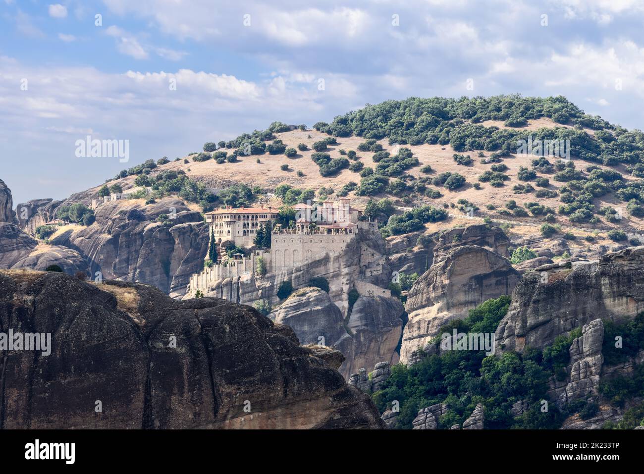 The monasteries are built on rock pinnacles of deltaic origin, called ...