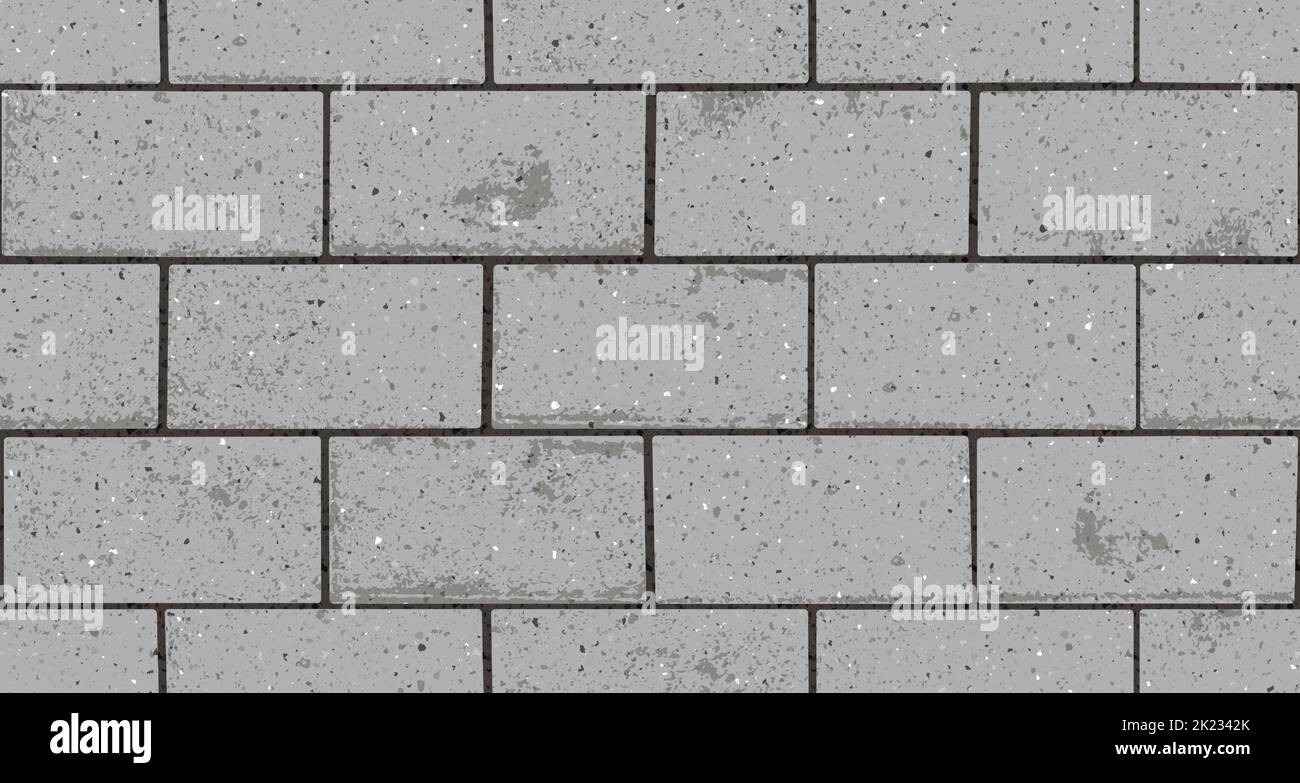 Seamless pattern of pavement with interlocking textured bricks. Vector ...