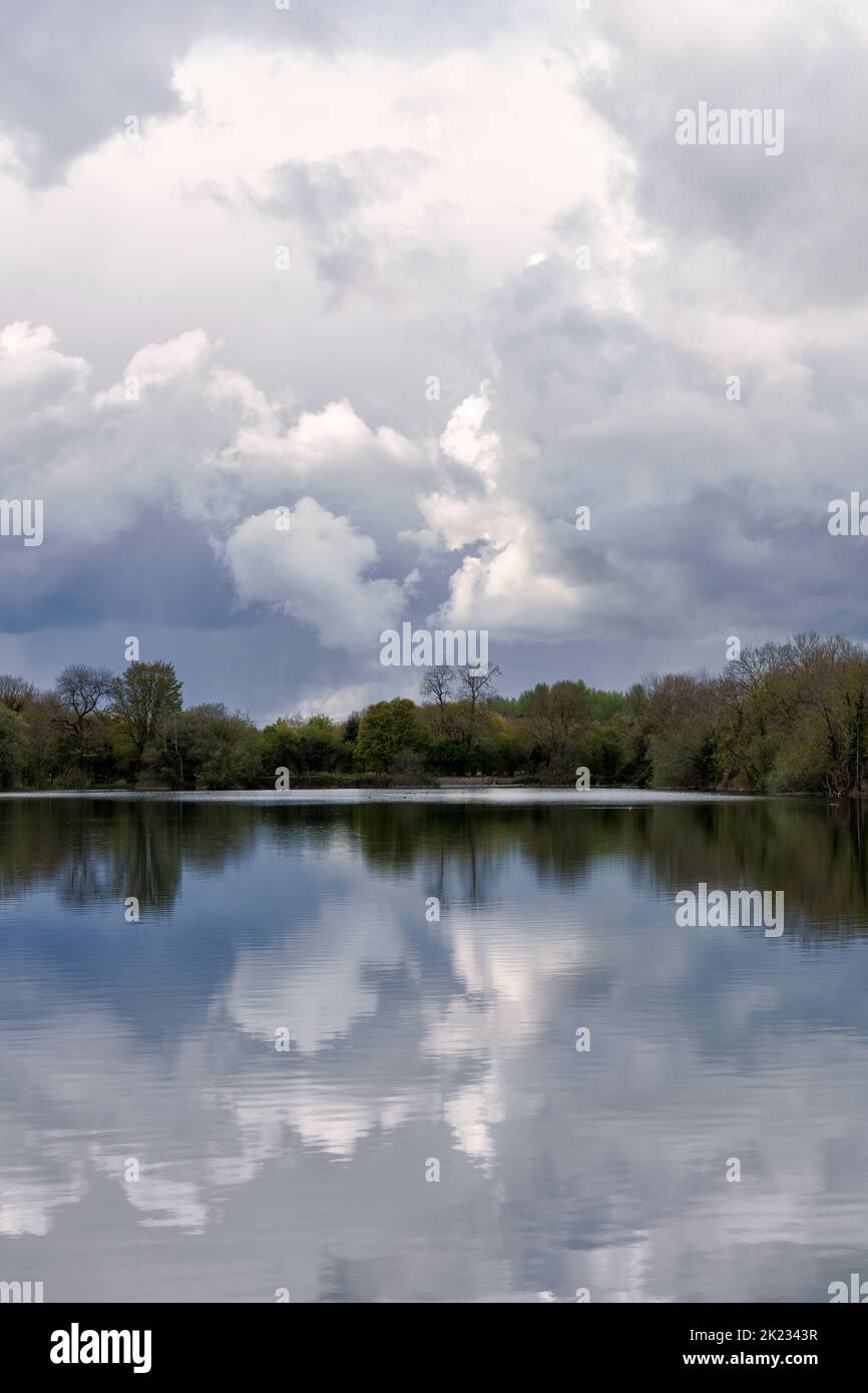 A view across the lake at the Neigh Bridge Country Park, one of the ...