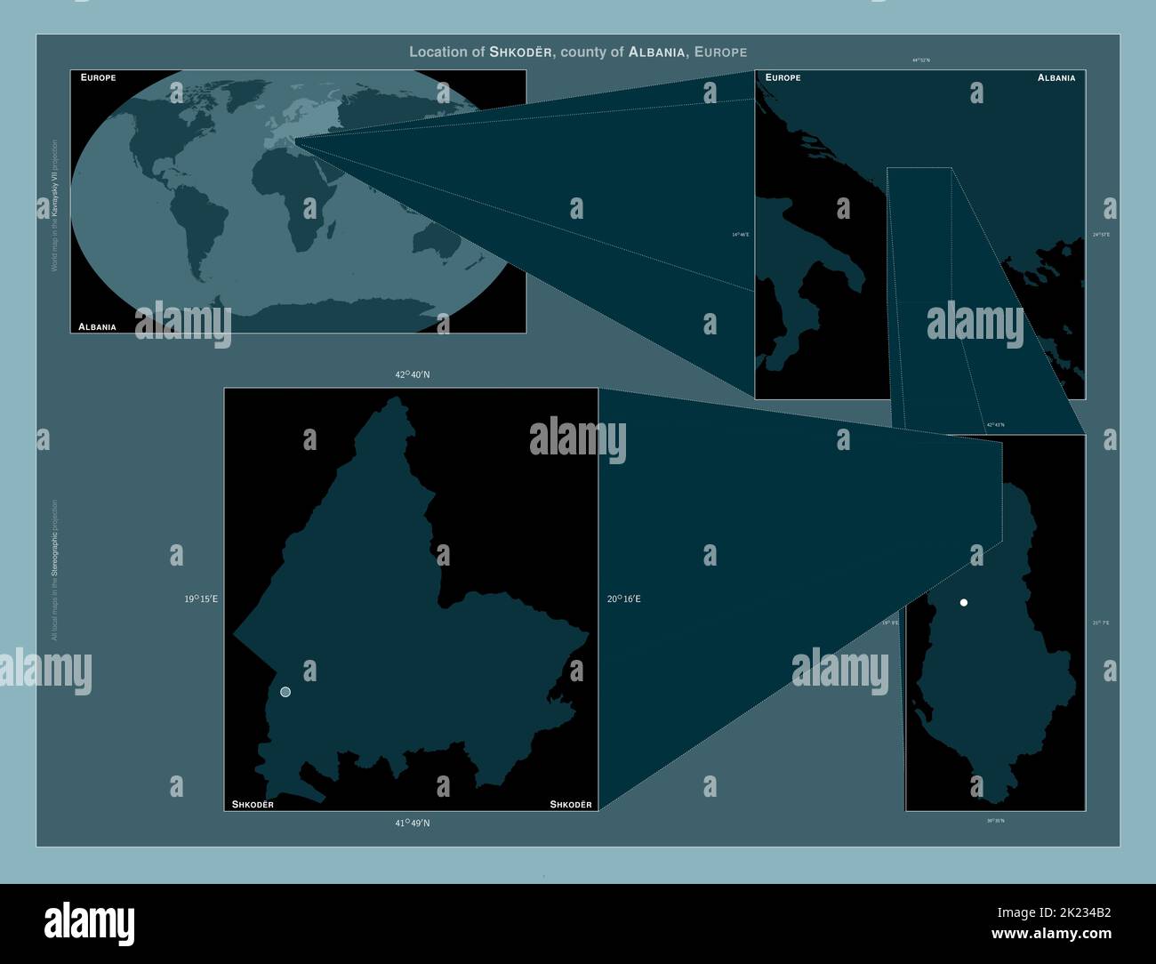 Shkoder map Stock Vector Images - Alamy