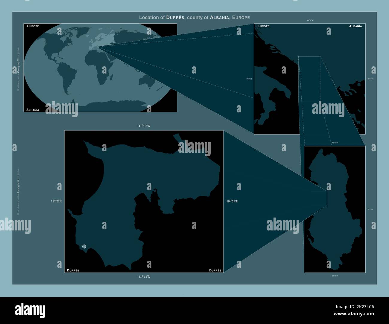 Durres map Stock Vector Images - Alamy