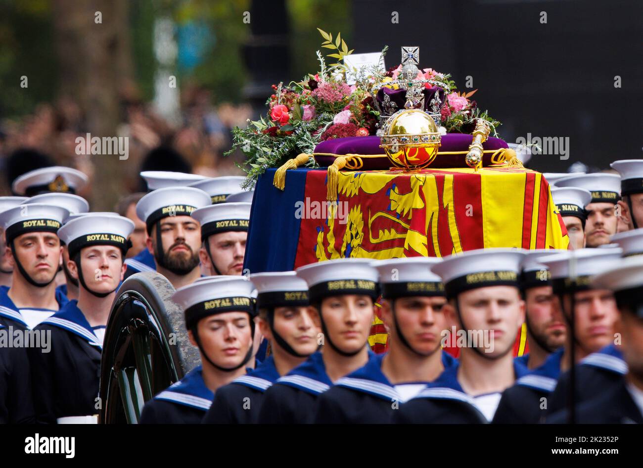 The State Funeral of Her Majesty Queen Elizabeth II, seen from The Mall ...