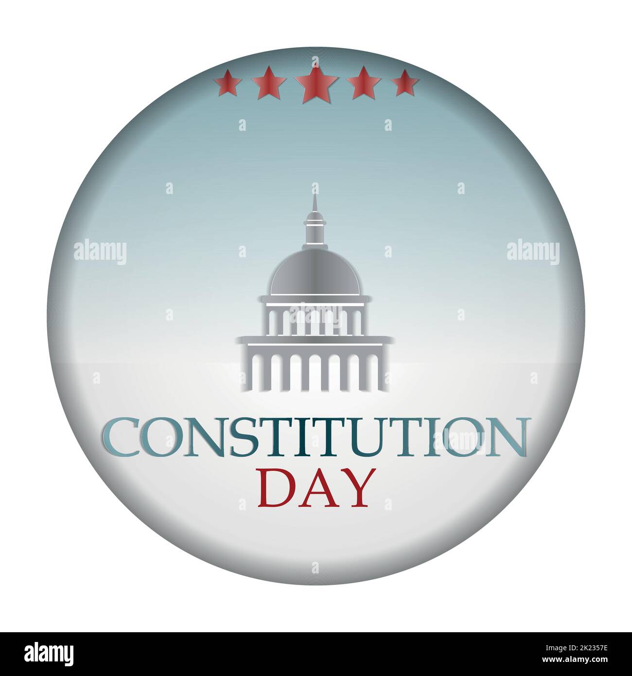 papercut postcard. constitution day. in a round frame Stock Vector ...