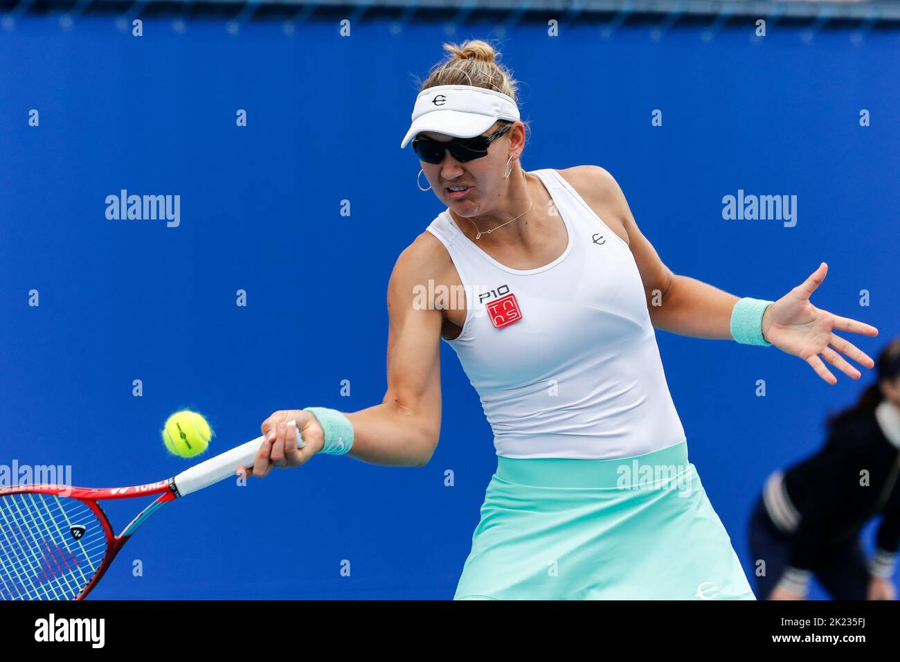 Tokyo, Japan. 22nd Sep, 2022. Nicole MELICHAR-MARTINEZ (USA) hits a ...