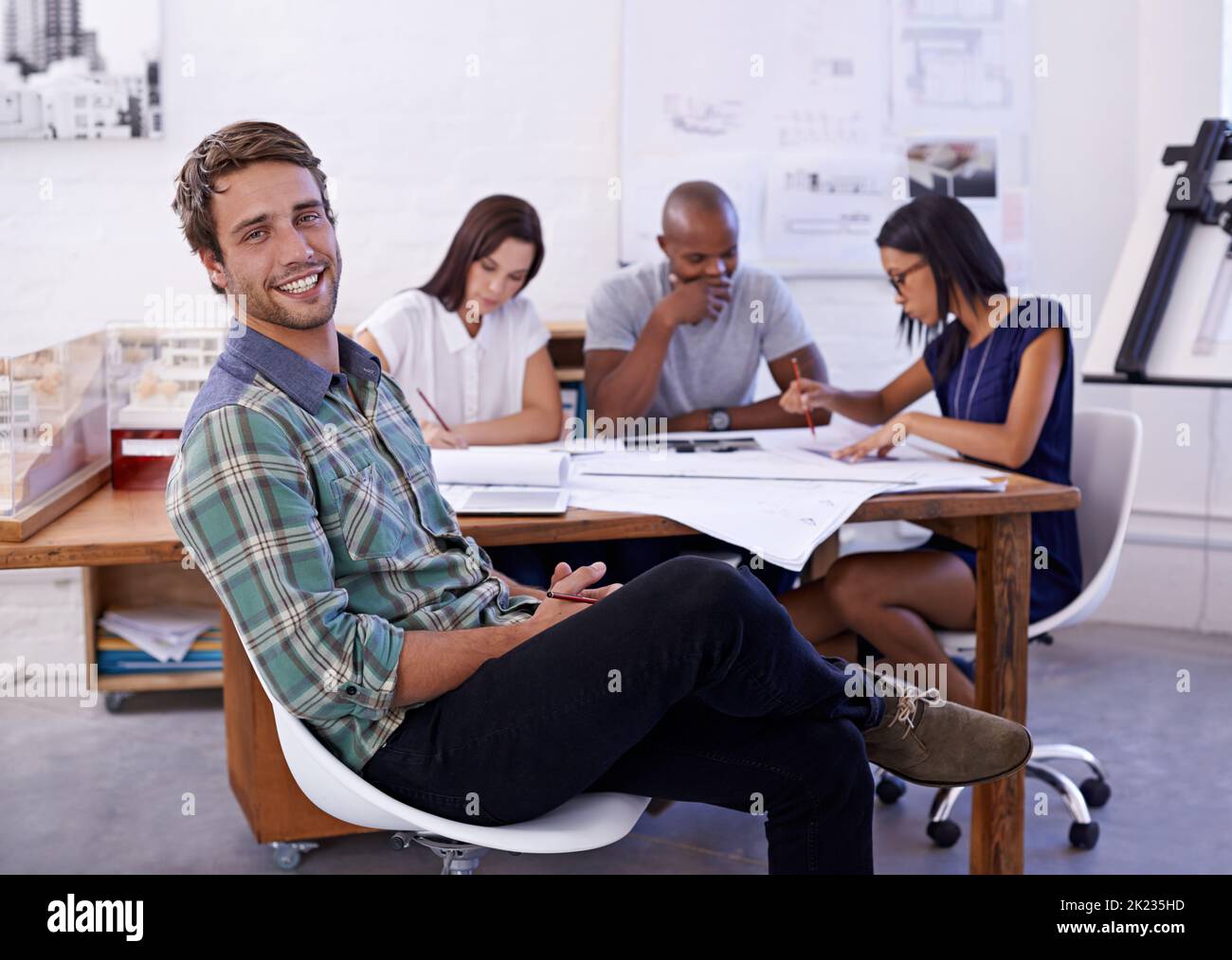 Portrait handsome male architect engineer hi-res stock photography and ...