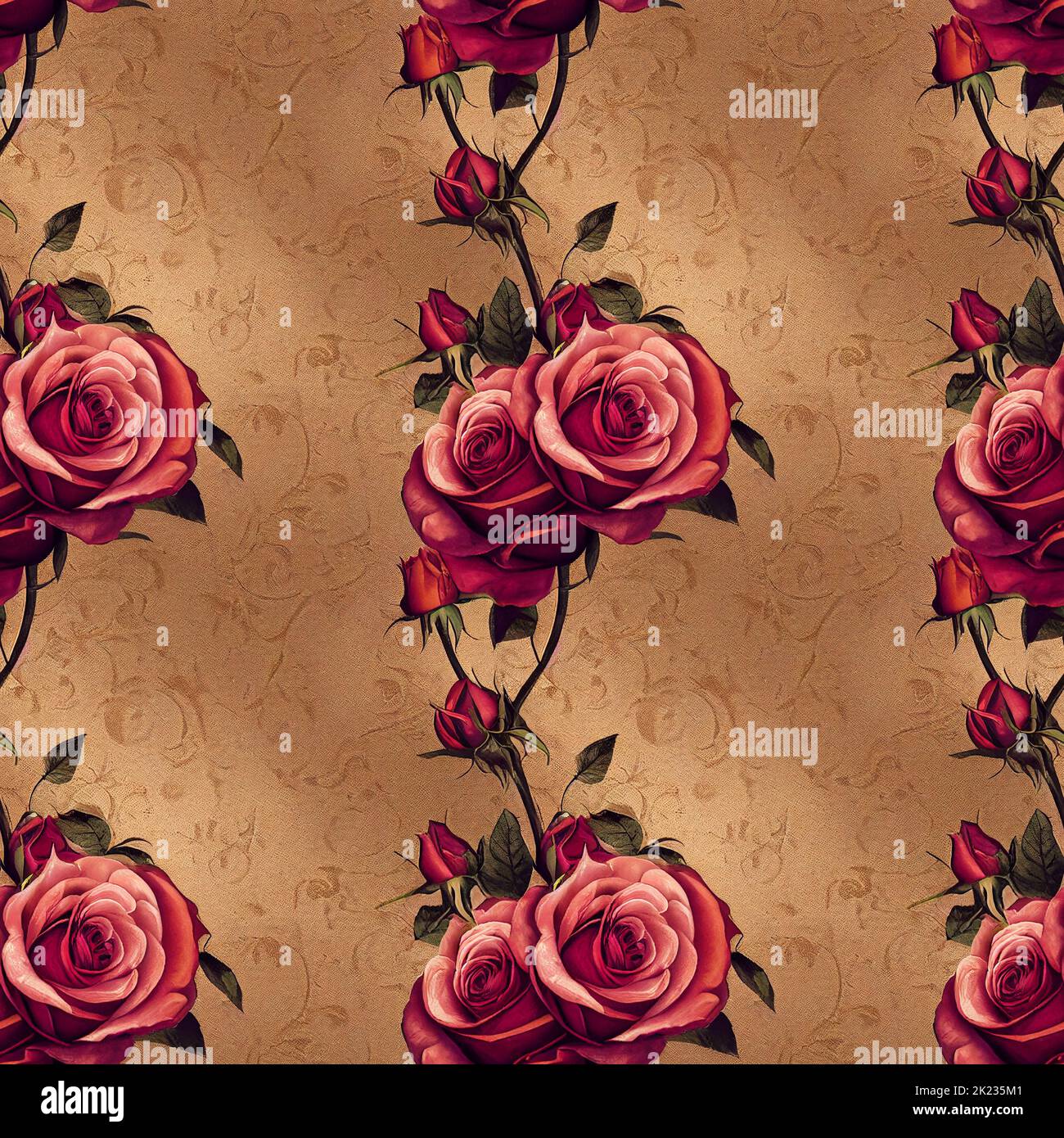 Love in floral vine pattern hi-res stock photography and images - Alamy