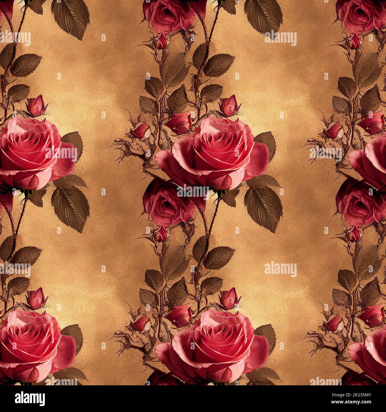 Love in floral vine pattern hi-res stock photography and images - Alamy