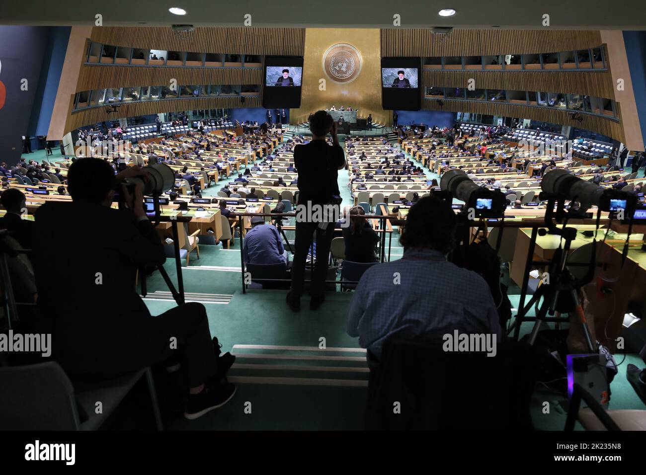 New York, New York, USA. 21st Sep, 2022. Iranian president EBRAHIM ...
