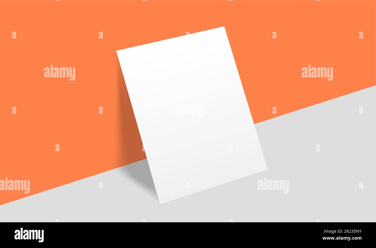 Flyer Poster Standing Isolated Mockup Brand Identity Presentation ...
