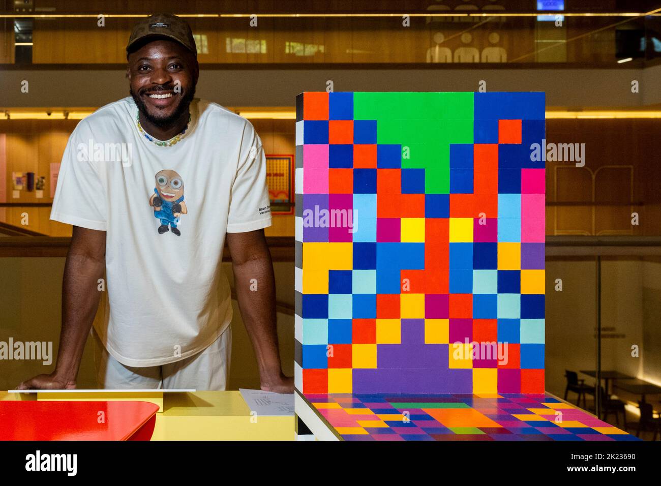 London, UK. 22 September 2022. Yinka Ilori with "Untitled 1", 2022, one ...