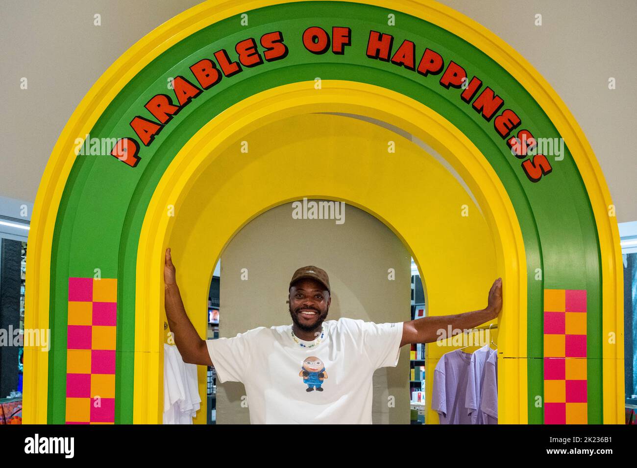 London, UK. 22 September 2022. Yinka Ilori with a site-specific ...