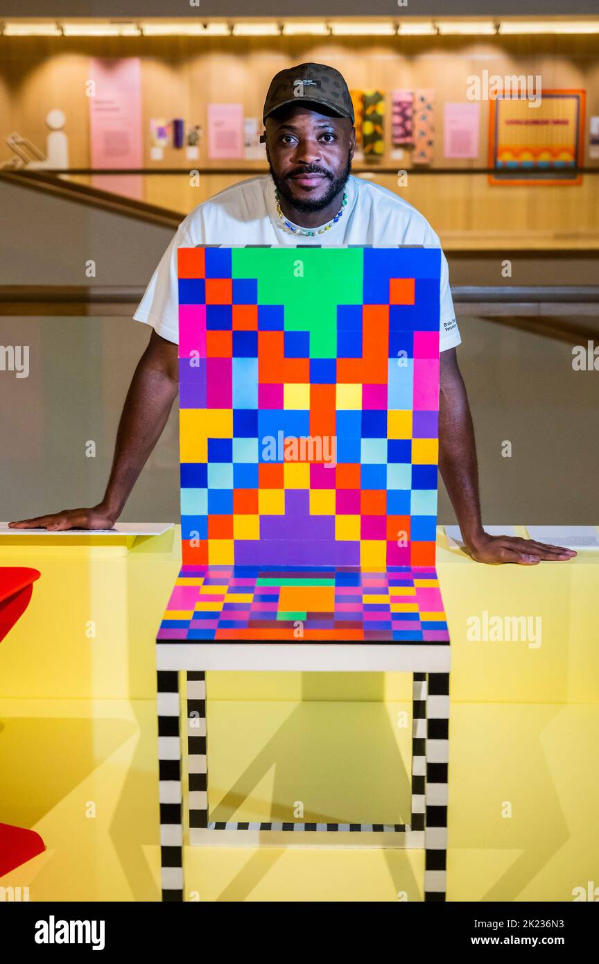 London, UK. 22nd Sep, 2022. Yinka Ilori in the zone dedicated to his ...
