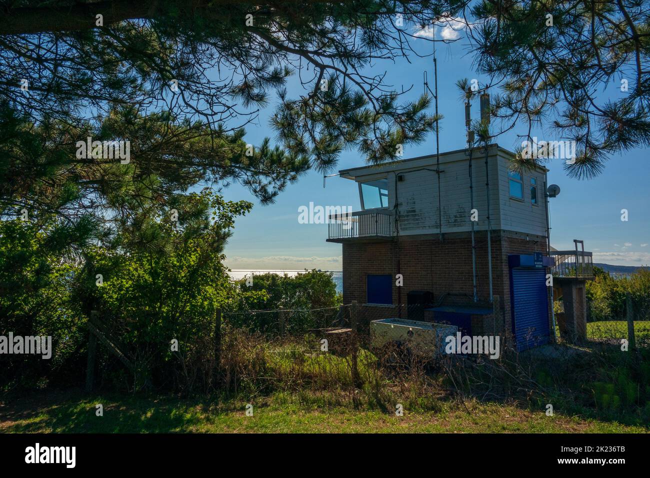 Weymouth Newtons cove, coast guard post Stock Photo - Alamy