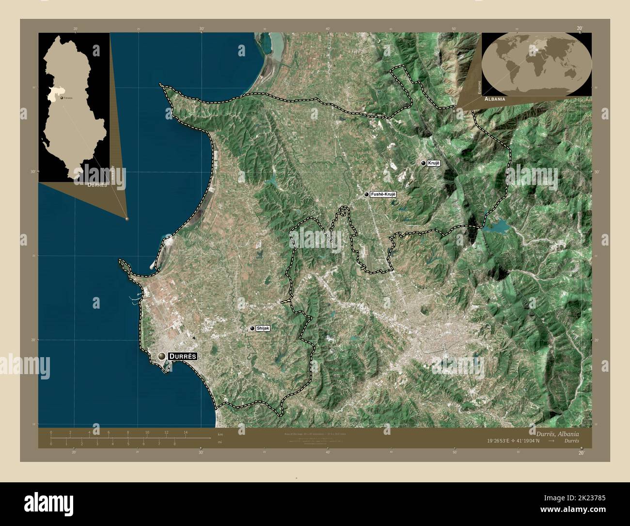 Durres map Stock Vector Images - Alamy