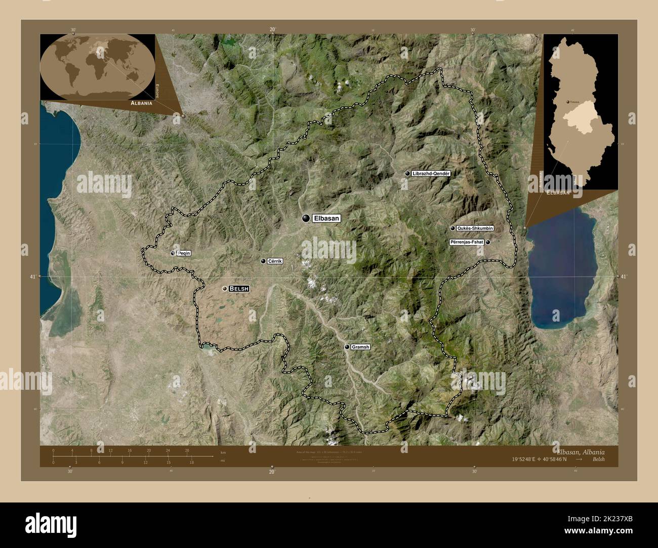 Elbasan map hi-res stock photography and images - Alamy