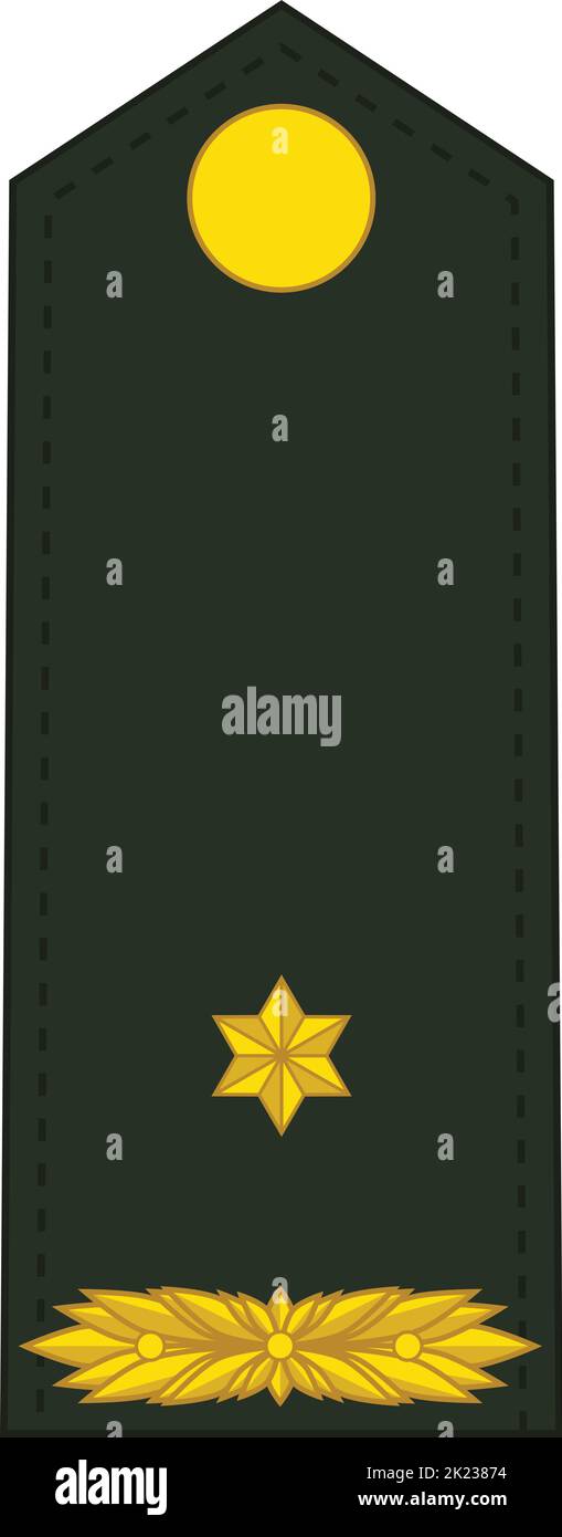 Shoulder pad NATO officer mark for the MAJOOR (MAJOR) insignia rank in ...