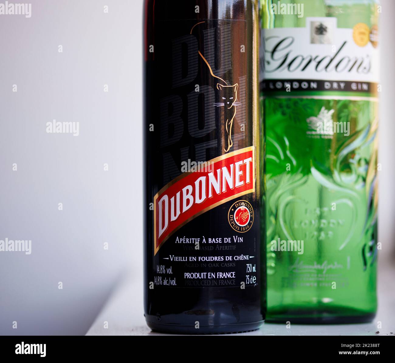 Dubonnet and Gin cocktail ingredients, favoured by Her Majesty Queen ...