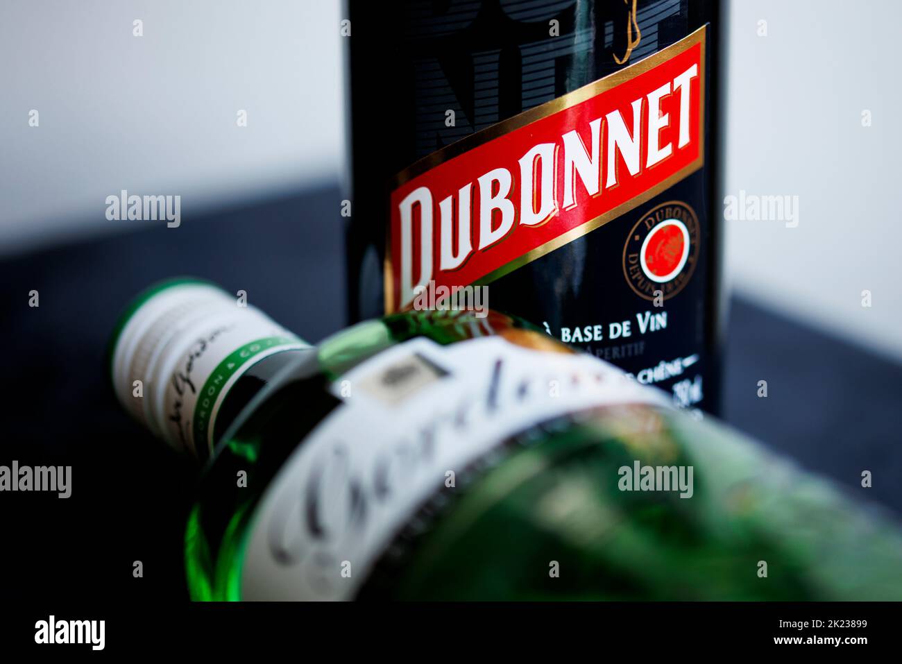 Dubonnet and Gin cocktail ingredients, favoured by Her Majesty Queen ...