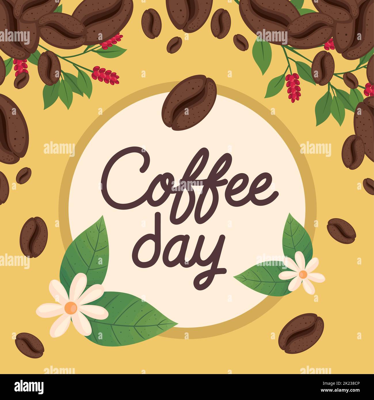 coffee day lettering with Stock Vector Image & Art - Alamy