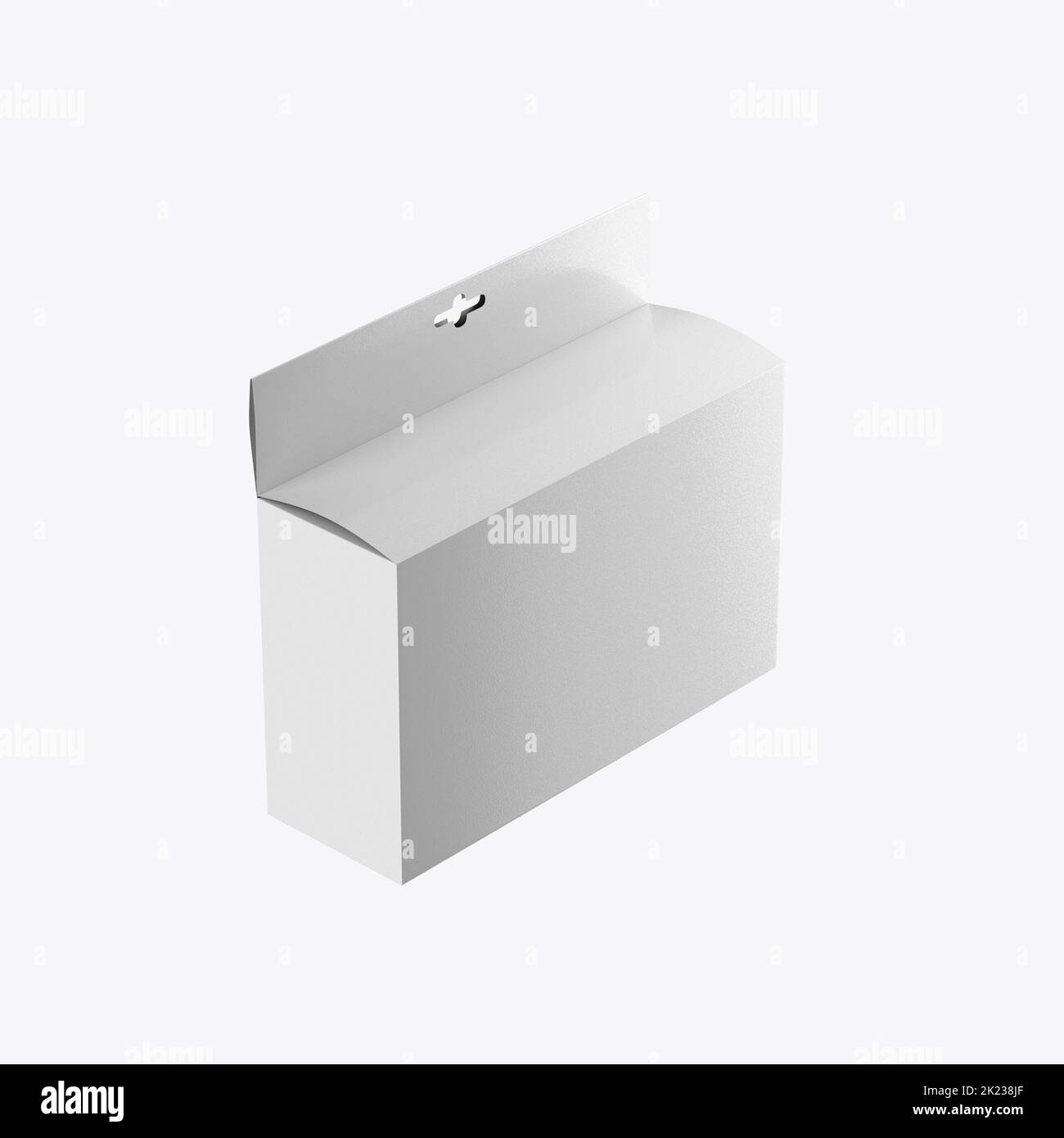 Isolated Box Mockup. 3D render Stock Photo - Alamy