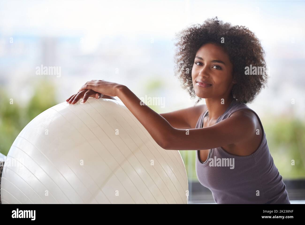 This is my fitness secret. Cropped portrait of an attractive young ...