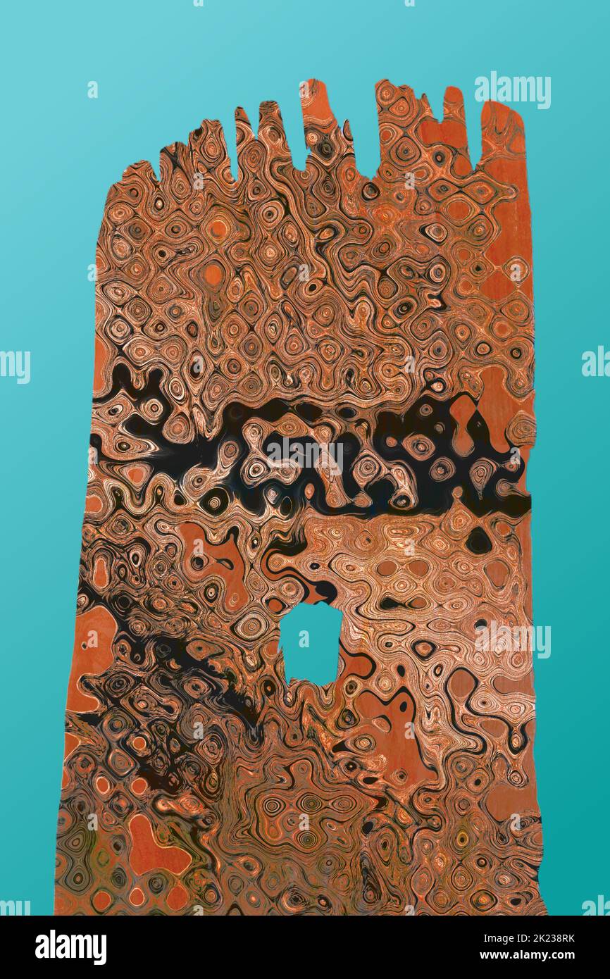 Graphic design of an old wooden post Stock Photo - Alamy