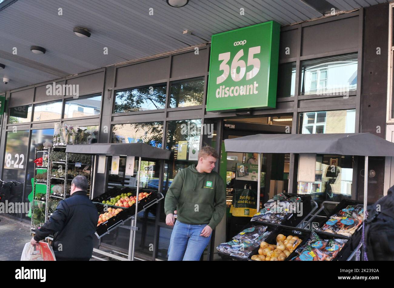 Copenhagen /Denmark/22 September 2022/ Gorcery shoppers at grocery ...