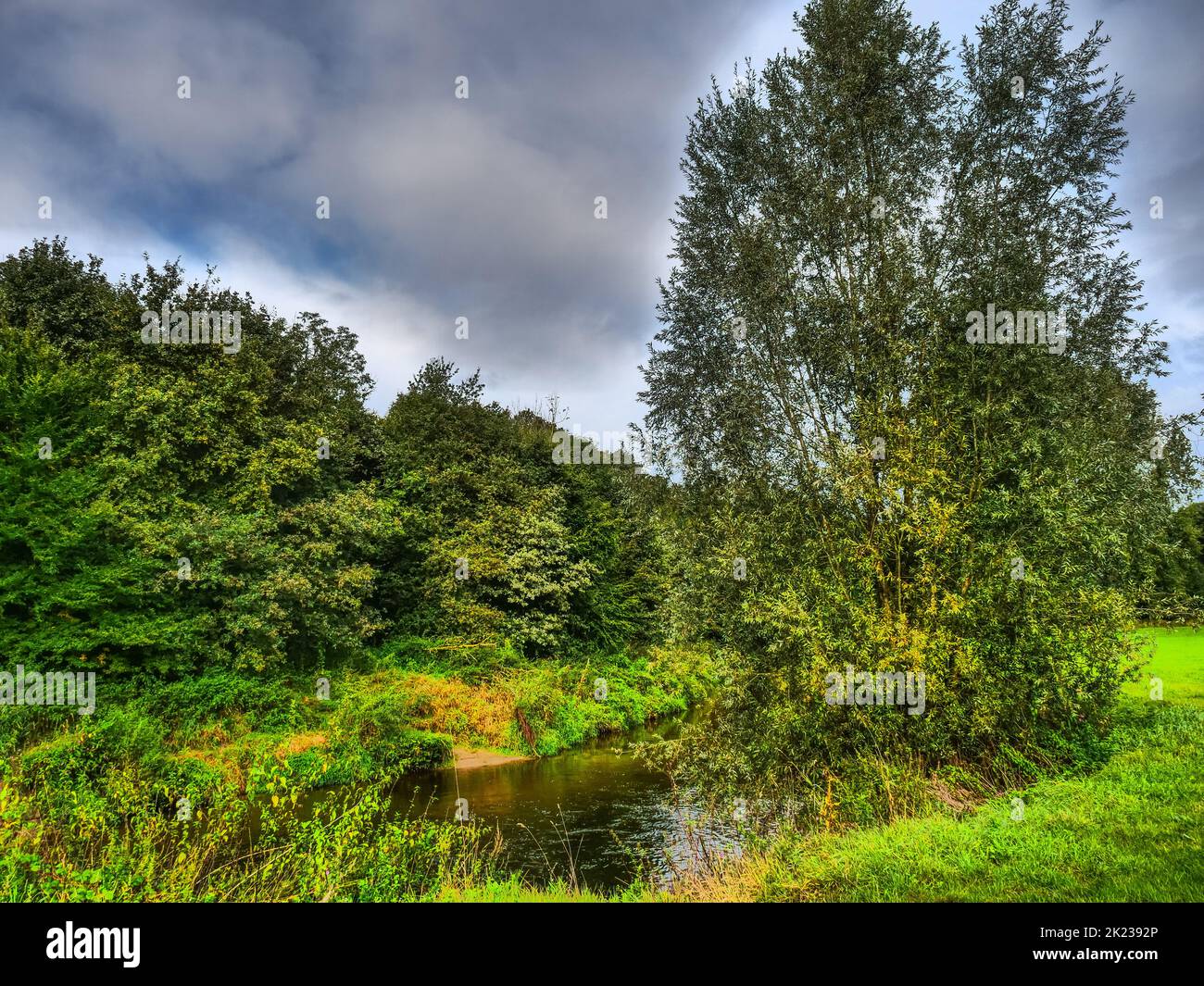 hiking at the berkel river in germany Stock Photo - Alamy