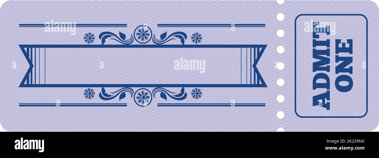 Blank vintage ticket mockup. Retro show pass coupon Stock Vector Image & Art - Alamy