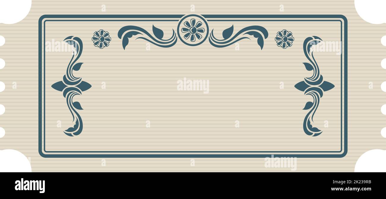 Vintage paper coupon template. Retro decorative ticket Stock Vector Image & Art - Alamy