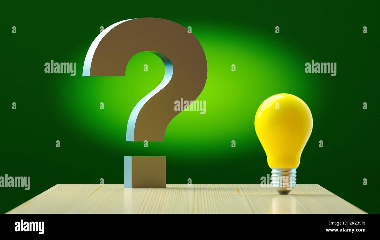 bulb and question Stock Photo - Alamy