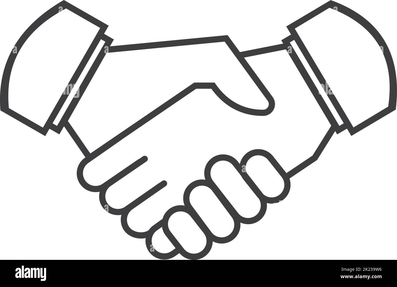 Handshake line icon. Agreement symbol. Partnership sign Stock Vector ...
