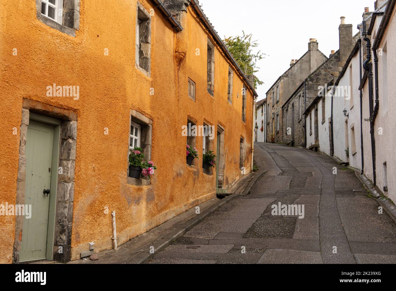 Quaint house in the picturesque village of Culross, Scotland, UK. The ...